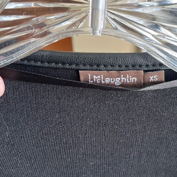 J. McLaughlin | Sweaters | J Mclaughlin Black Cardigan With Leather ...